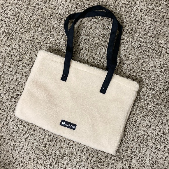Wacoal | Bags | Nwot Cream Colored Sherpa Small Tote From Wacoal | Poshmark